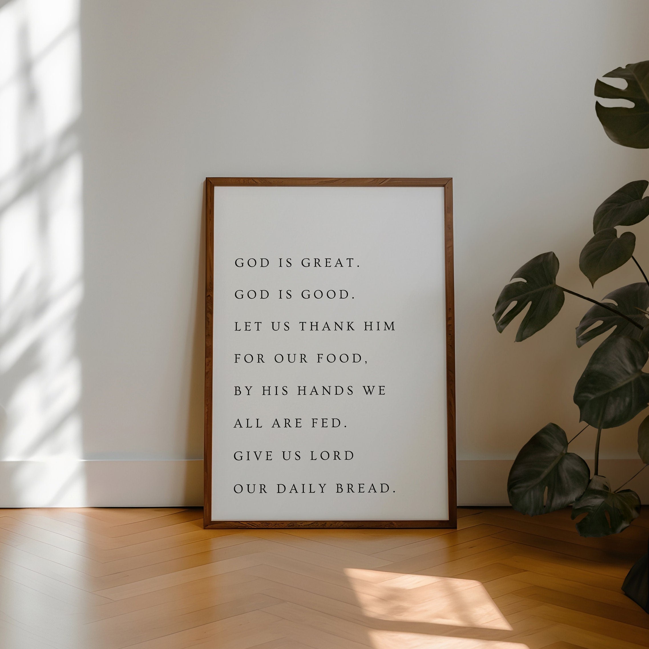 God is Great, Christian Printable, Christian Wall Art, Kitchen Wall Art ...