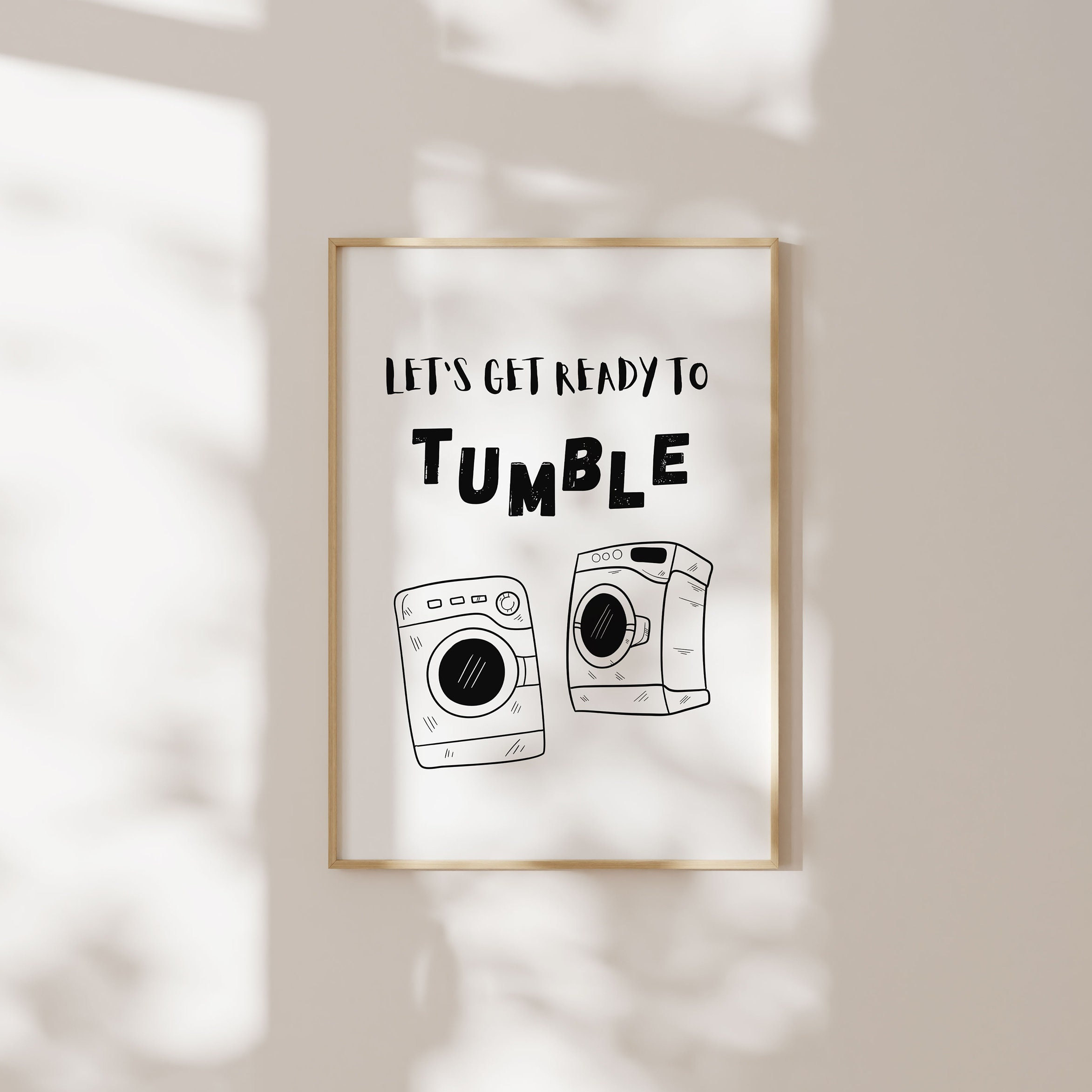 Let's Get Ready to Tumble, Laundry Room Printable, Laundry Quote Wall ...