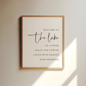 Welcome to the Lake, Lake House Wall Art, Lake House Welcome Sign, Lake ...