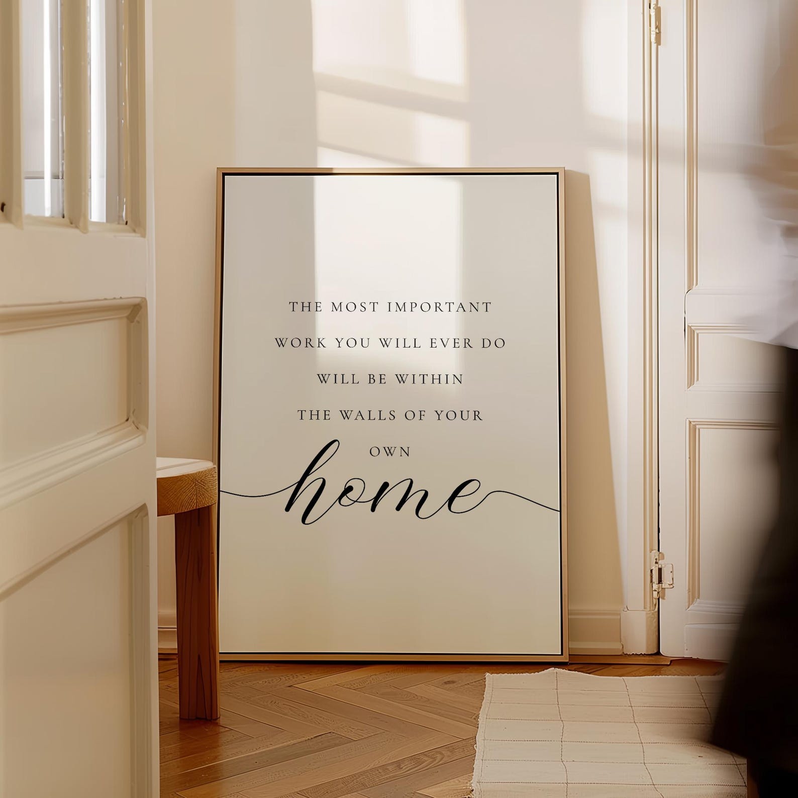 The Most Important Work Quote Printable, Home Quote Wall Art, Living ...