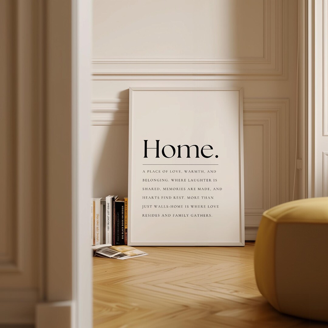 Home Definition Wall Art, Home Quote Prints, Entryway Printable Wall ...
