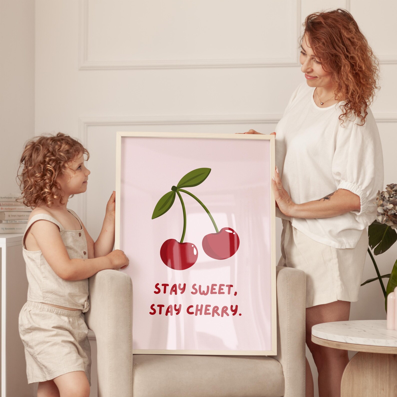 Stay Sweet, Stay Cherry, Cherry Wall Art, Cute Cherry Prints, Cherry ...