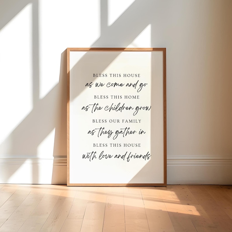 Bless This House, House Blessing, Home Entryway Printable, Christian ...