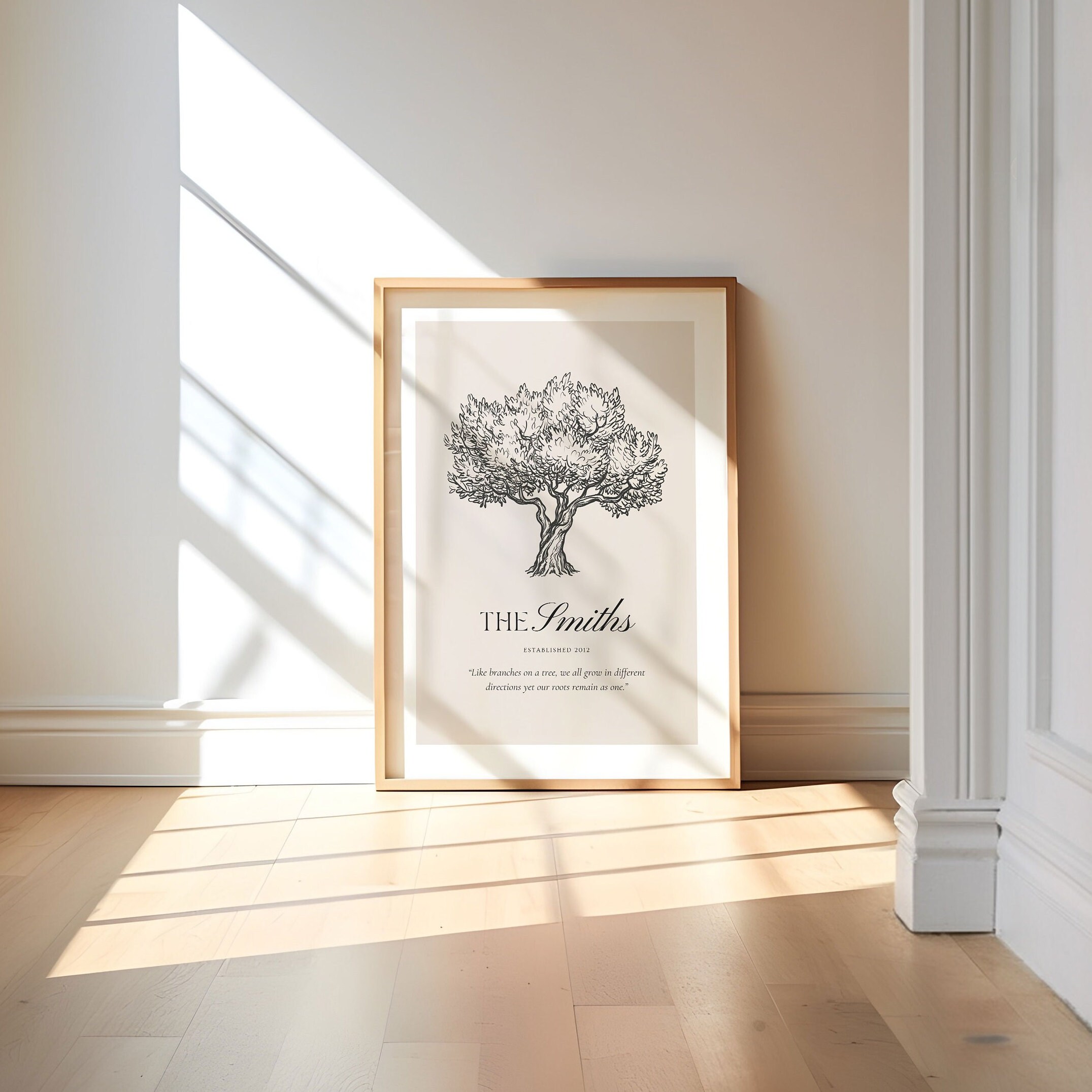 Our Family Tree Printable, Custom Family Name Printable, Custom Family ...
