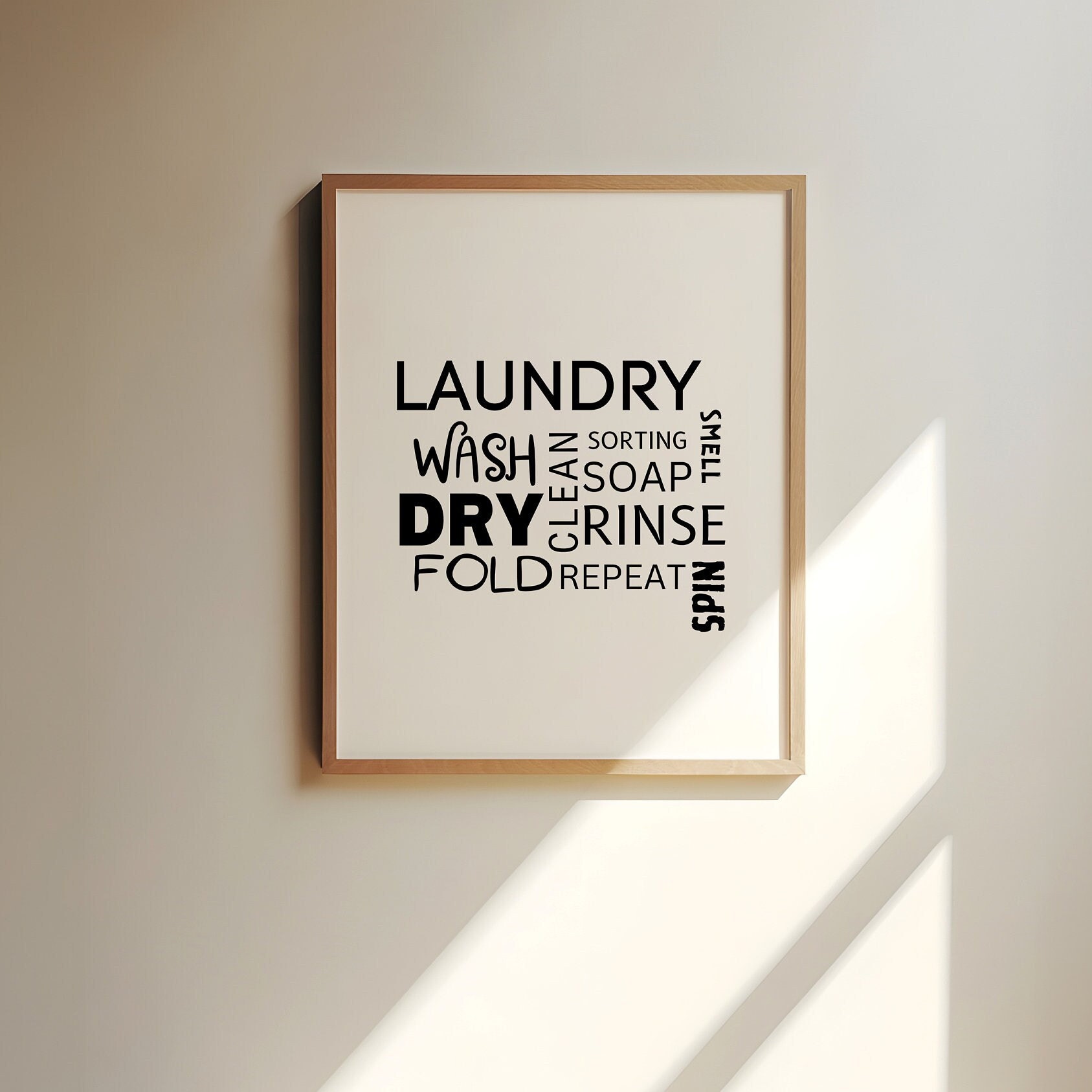 Laundry Room Wall Art, Laundry Words Printable, Laundry Wordle, Laundry ...
