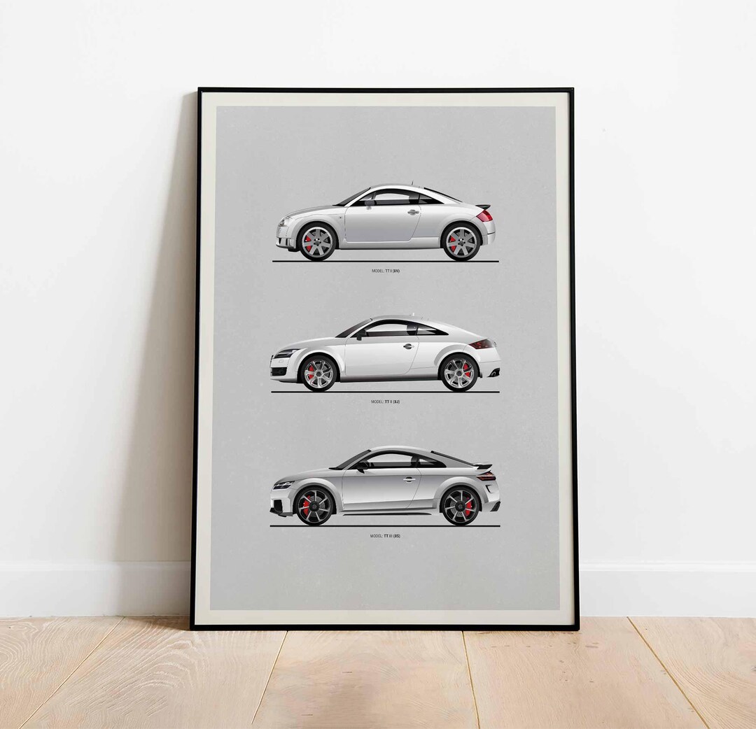 Audi TT Poster, Audi Print, Car Evolution Print, Home Decor, Garage ...