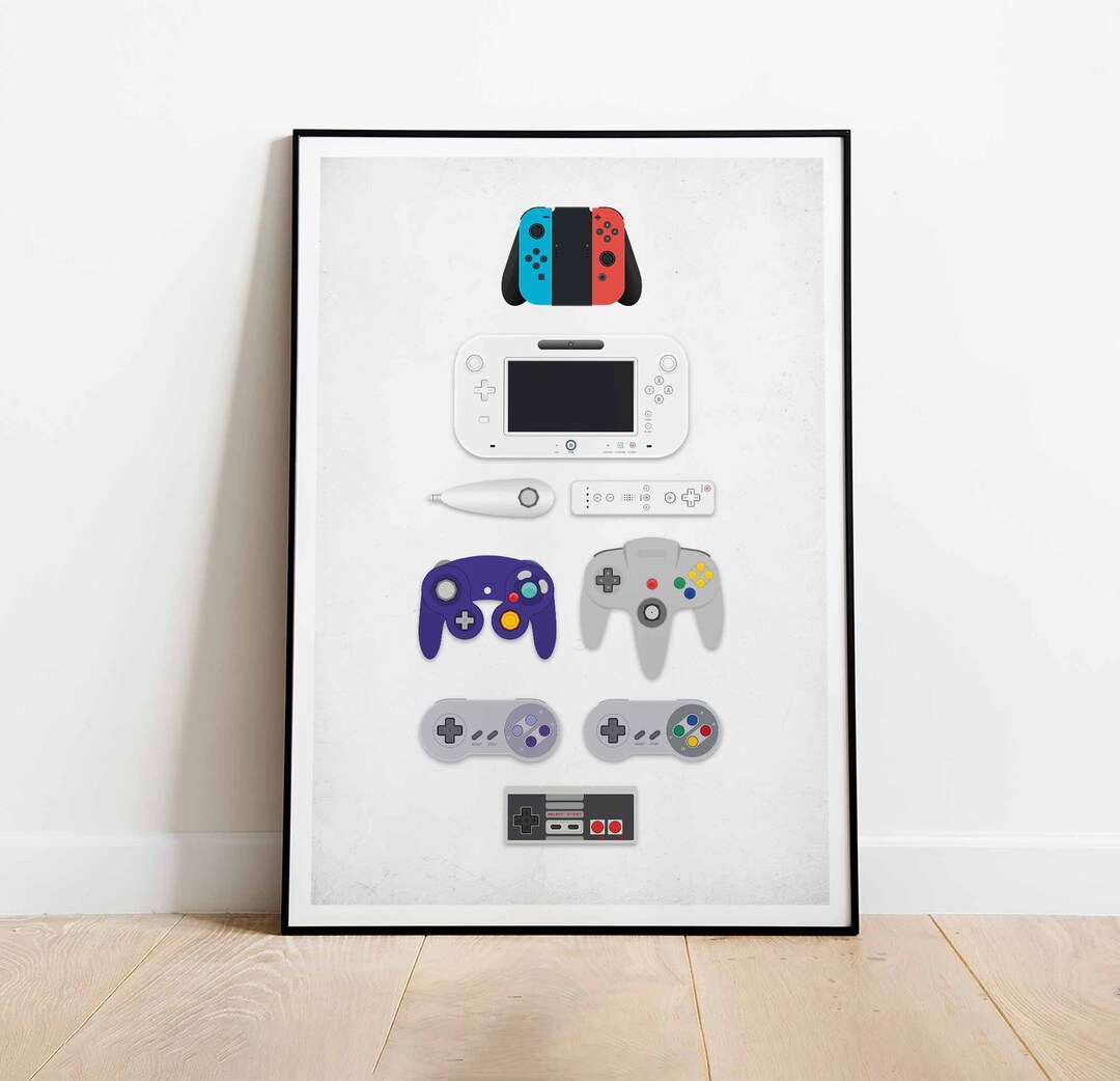 Console Controller Evolution Poster: Gamer Room Decor (digital Download ...
