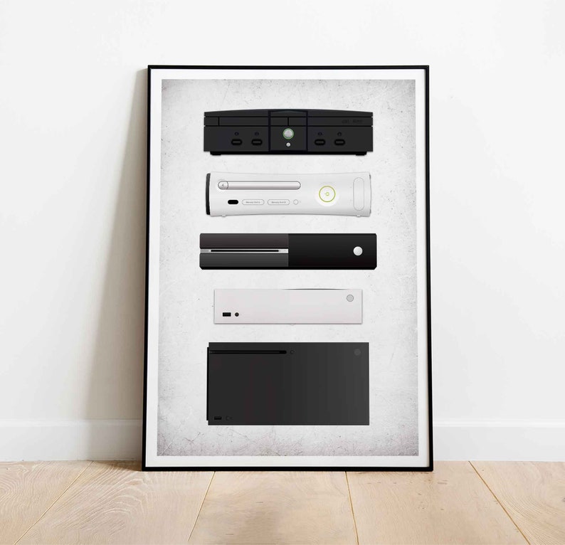 Xbox Console Evolution Poster. History of Xbox Wall Art | Decor for ...
