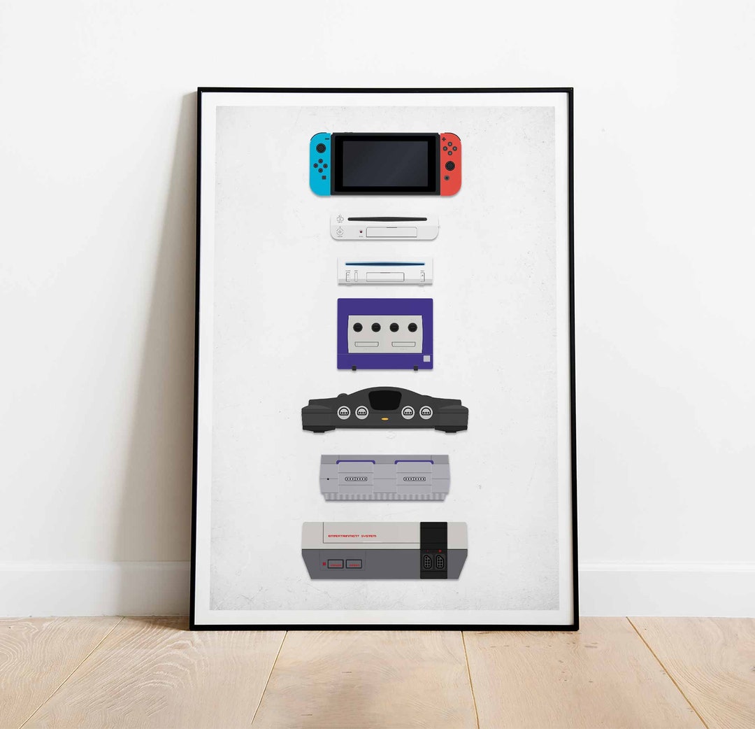 Game Console Evolution Art Print: NES to Switch (digital Download) - Etsy
