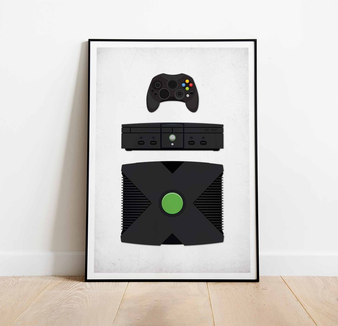 Xbox Classic Poster. Retro Game Console Print. Vintage Xbox Decor ...