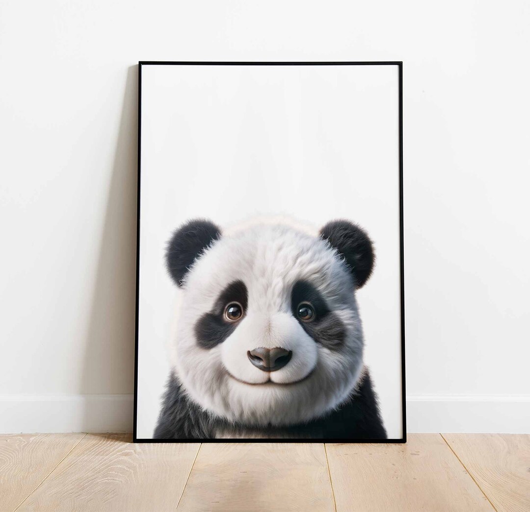 Baby Panda Poster, Cute Animals Wall Art, Jungle Nursery Decor, Animals ...