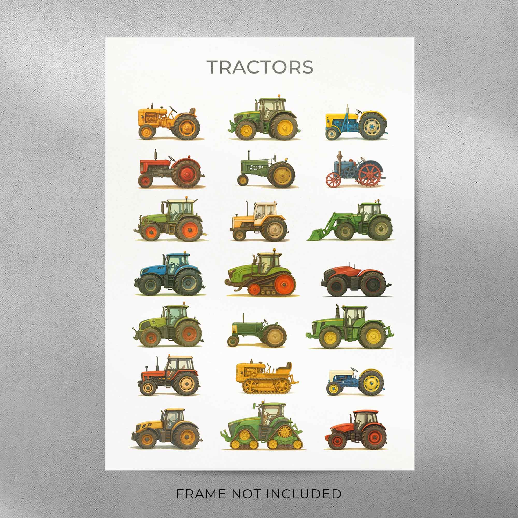 Tractor Collage Poster Print: John Deere Farm Nursery Art (unframed) - Etsy