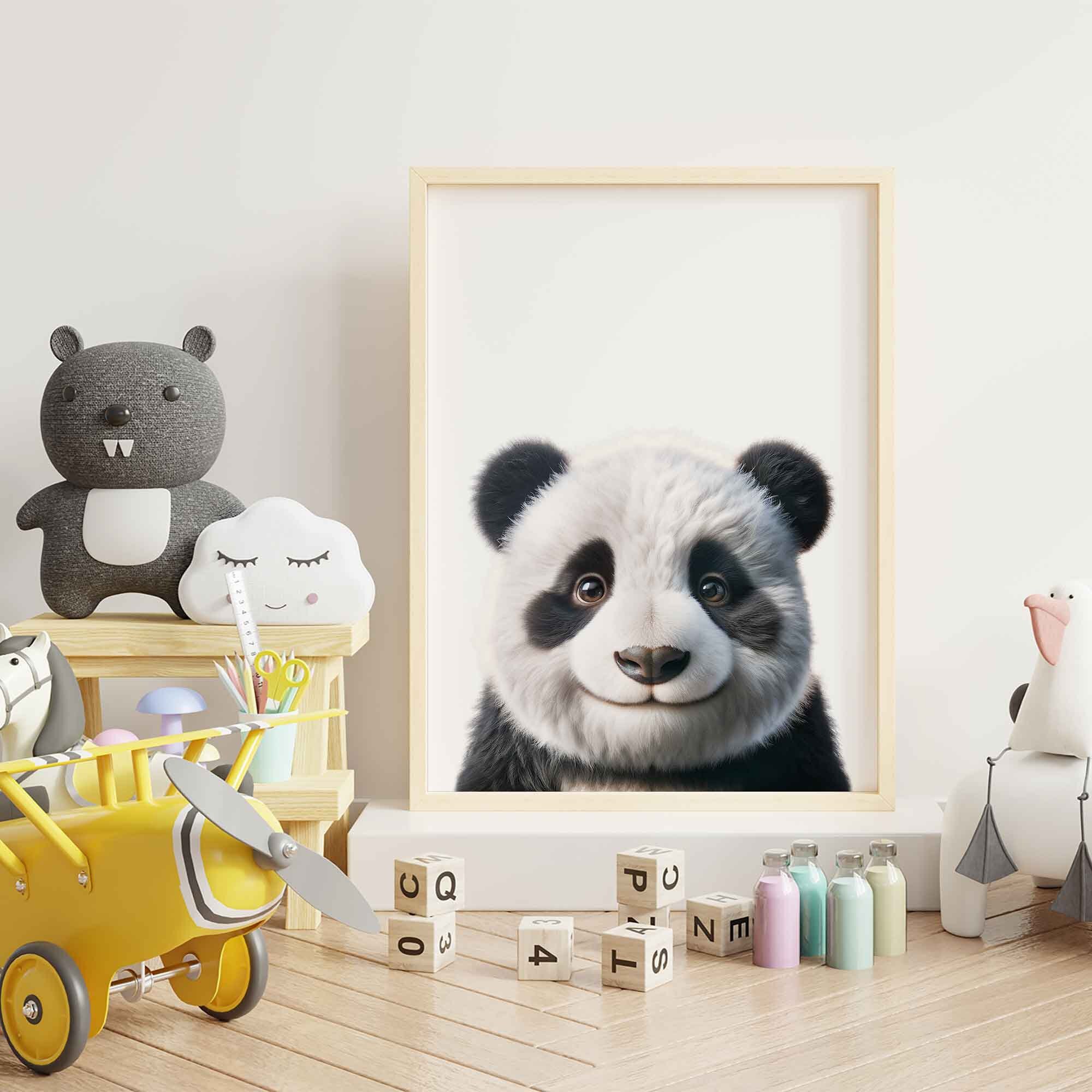Baby Panda Poster, Cute Animals Wall Art, Jungle Nursery Decor, Animals ...
