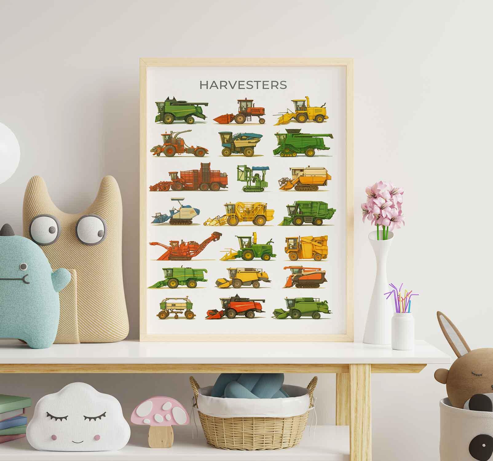 Harvester Poster: John Deere Farm Machinery Print (digital Download - Etsy