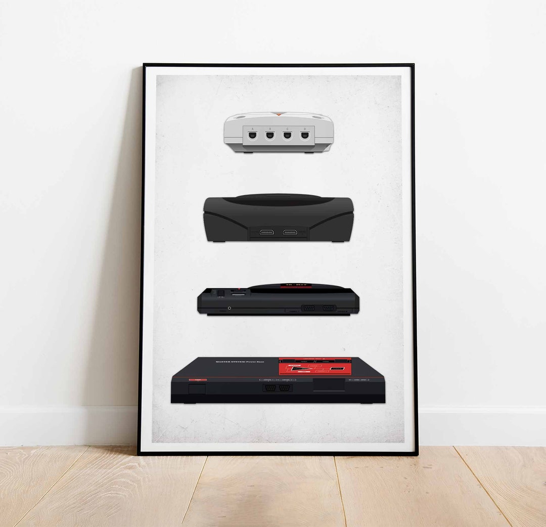 Sega Game Console Wall Art. Sega Generations Poster, Vintage Video Game ...