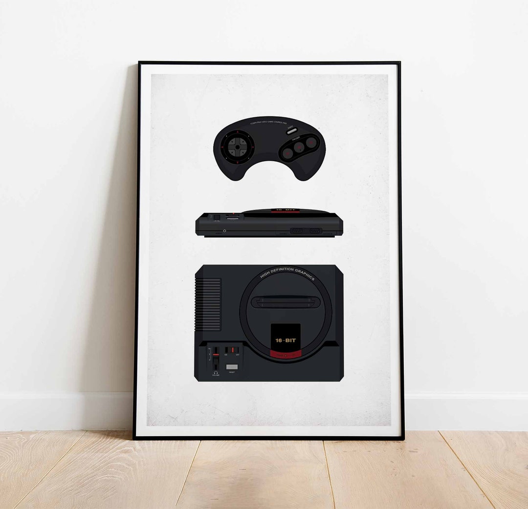 Sega Genesis Poster: Vintage Game Console Art (digital Download) - Etsy