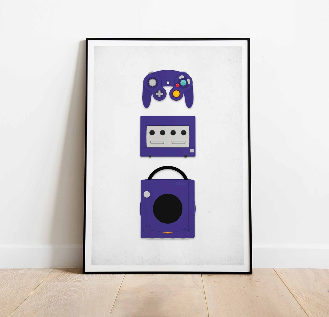 Gamecube Poster. Vintage Video Game Console Wall Art Great for Man Cave ...