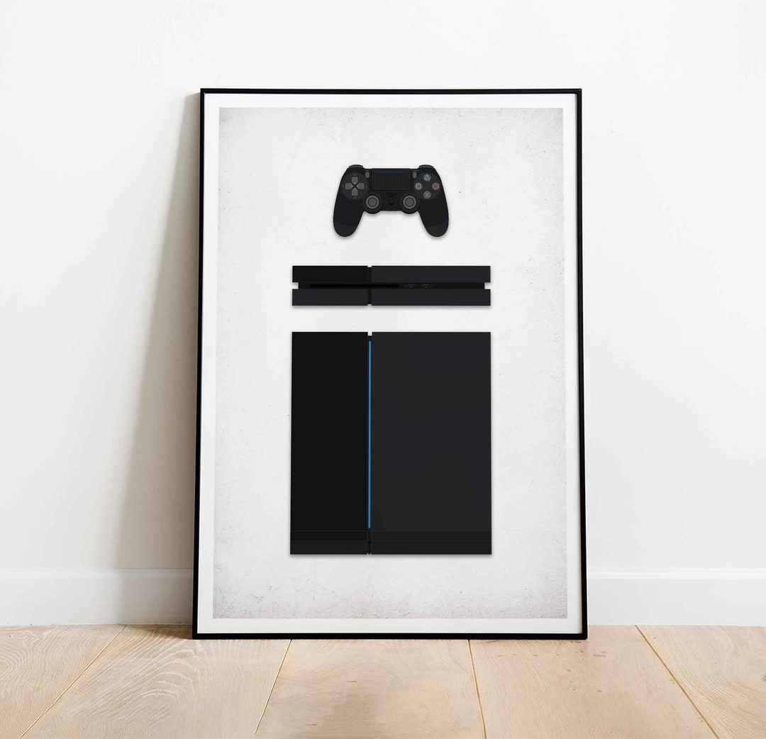 Playstation 4 Console Poster, Gaming Room Wall Art (digital Download ...