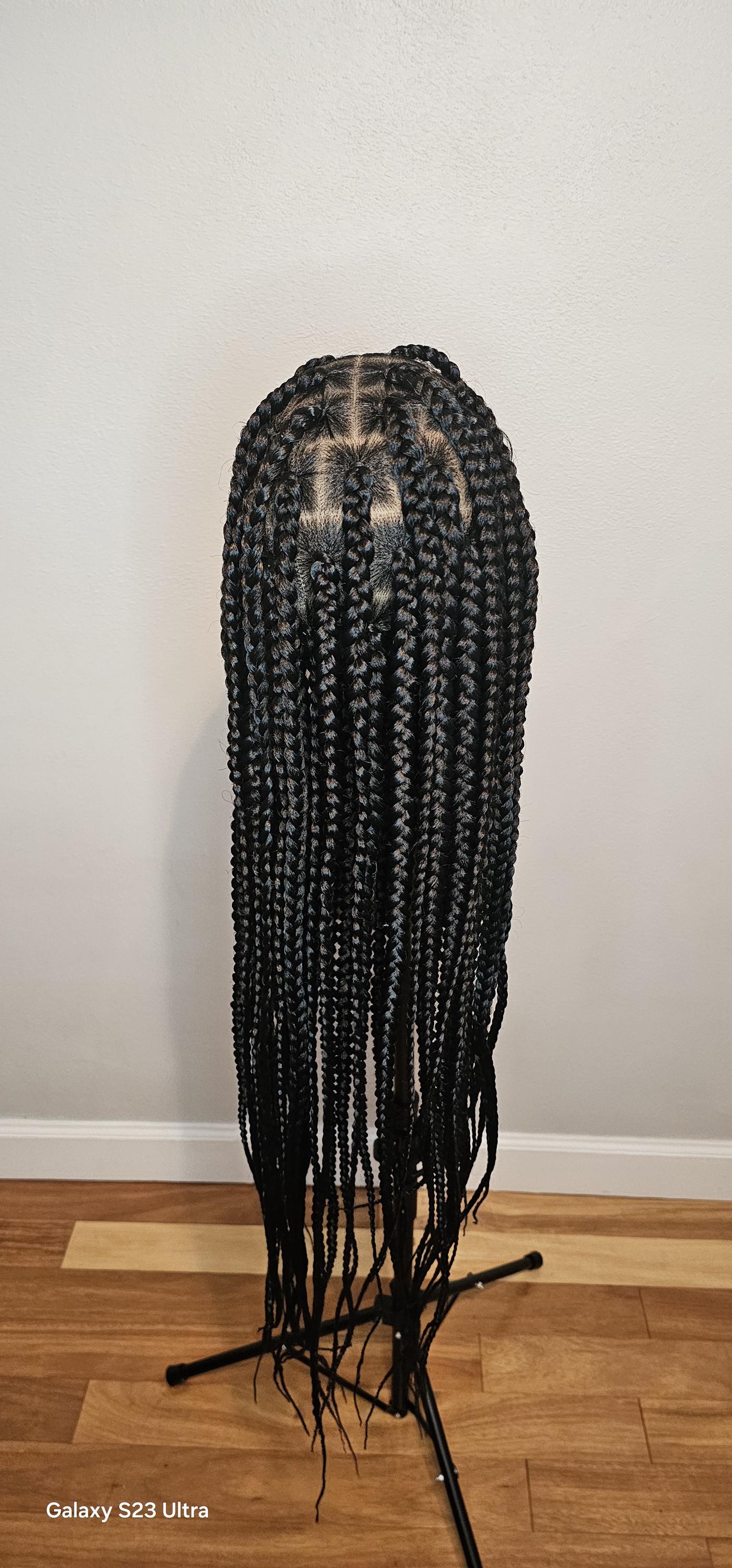 Jumbo Box Braids Wig, Knotless Box Braids Wig, Soft Jumbo Braids, 36 ...