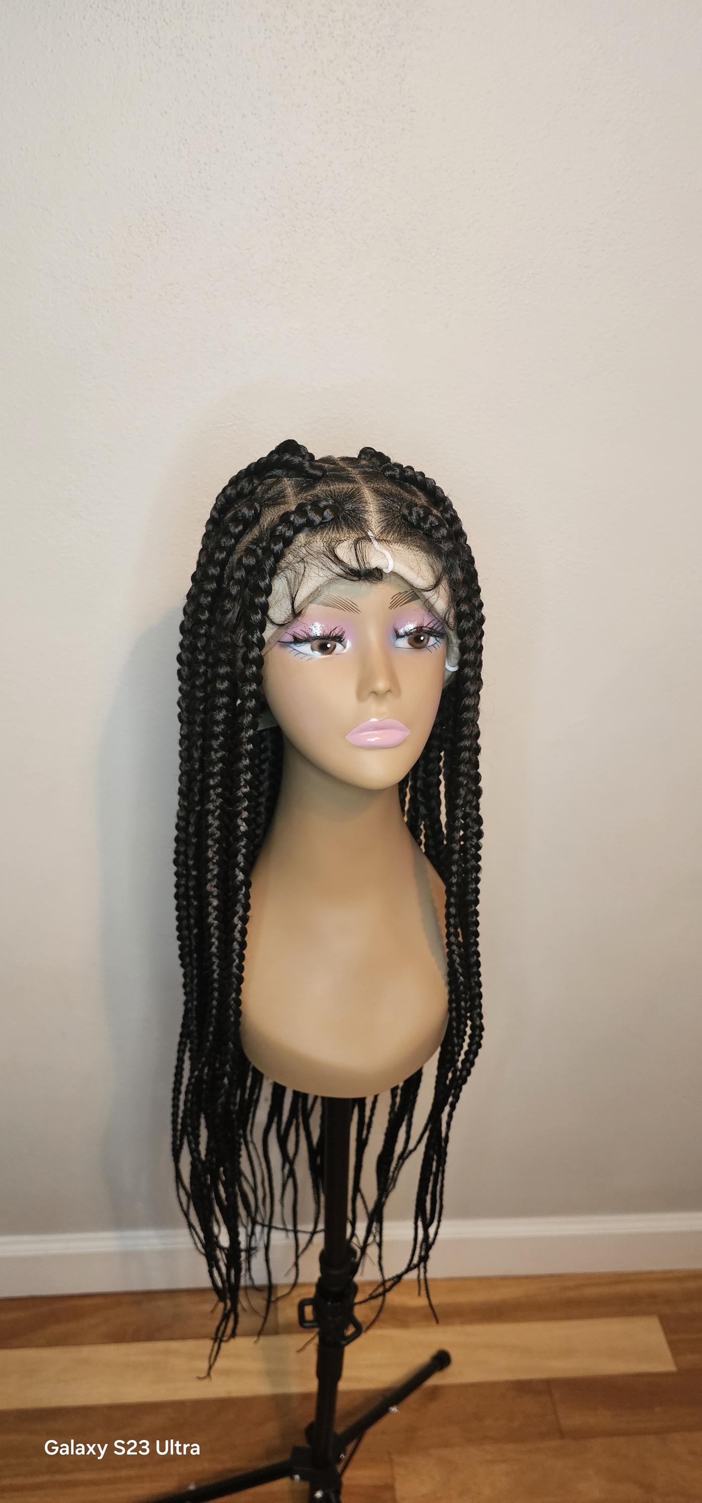 Jumbo Box Braids Wig, Knotless Box Braids Wig, Soft Jumbo Braids, 36 ...