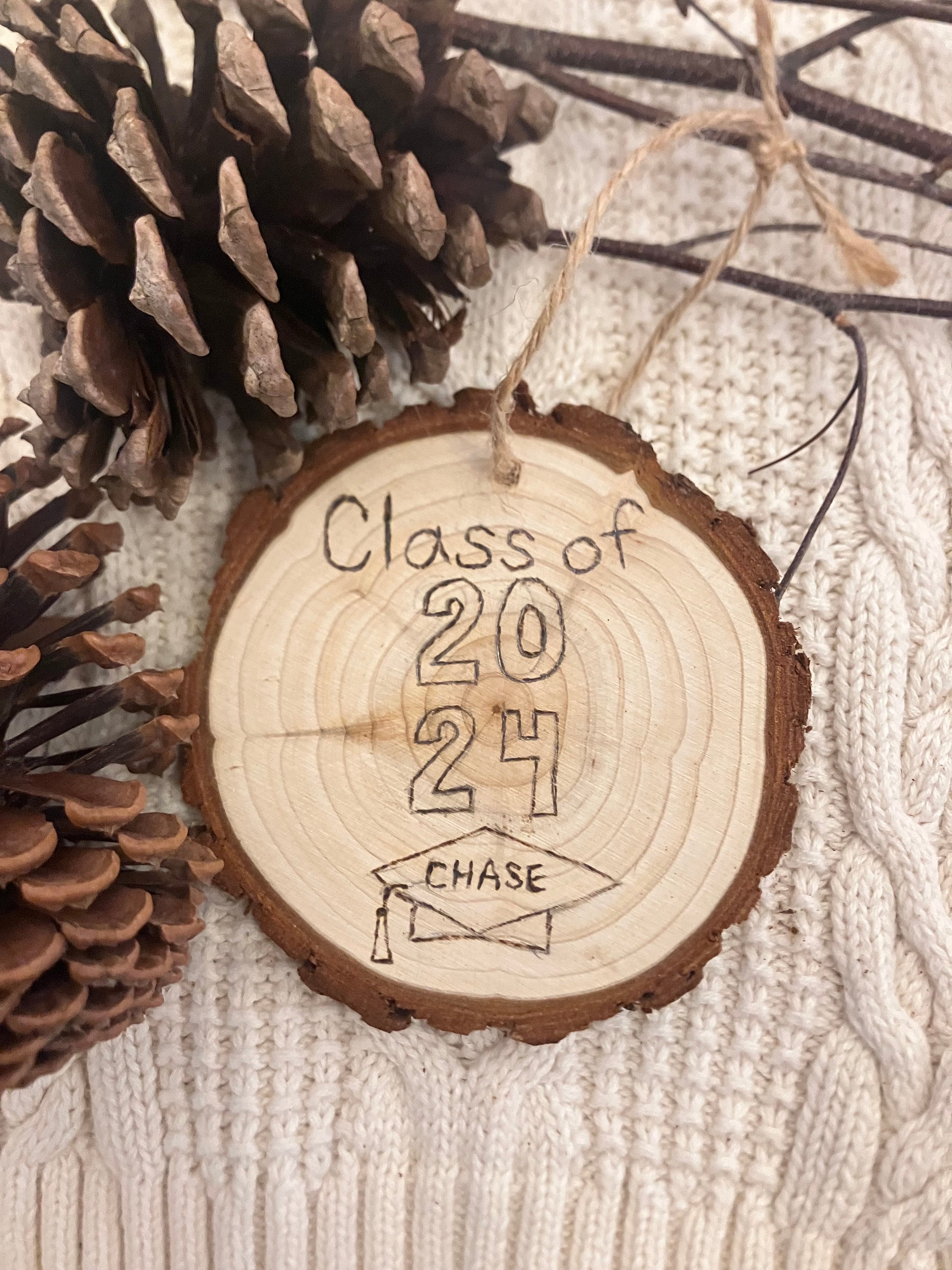 Custom Graduation Wood Burned Ornament/coaster/wall Hanging - Etsy