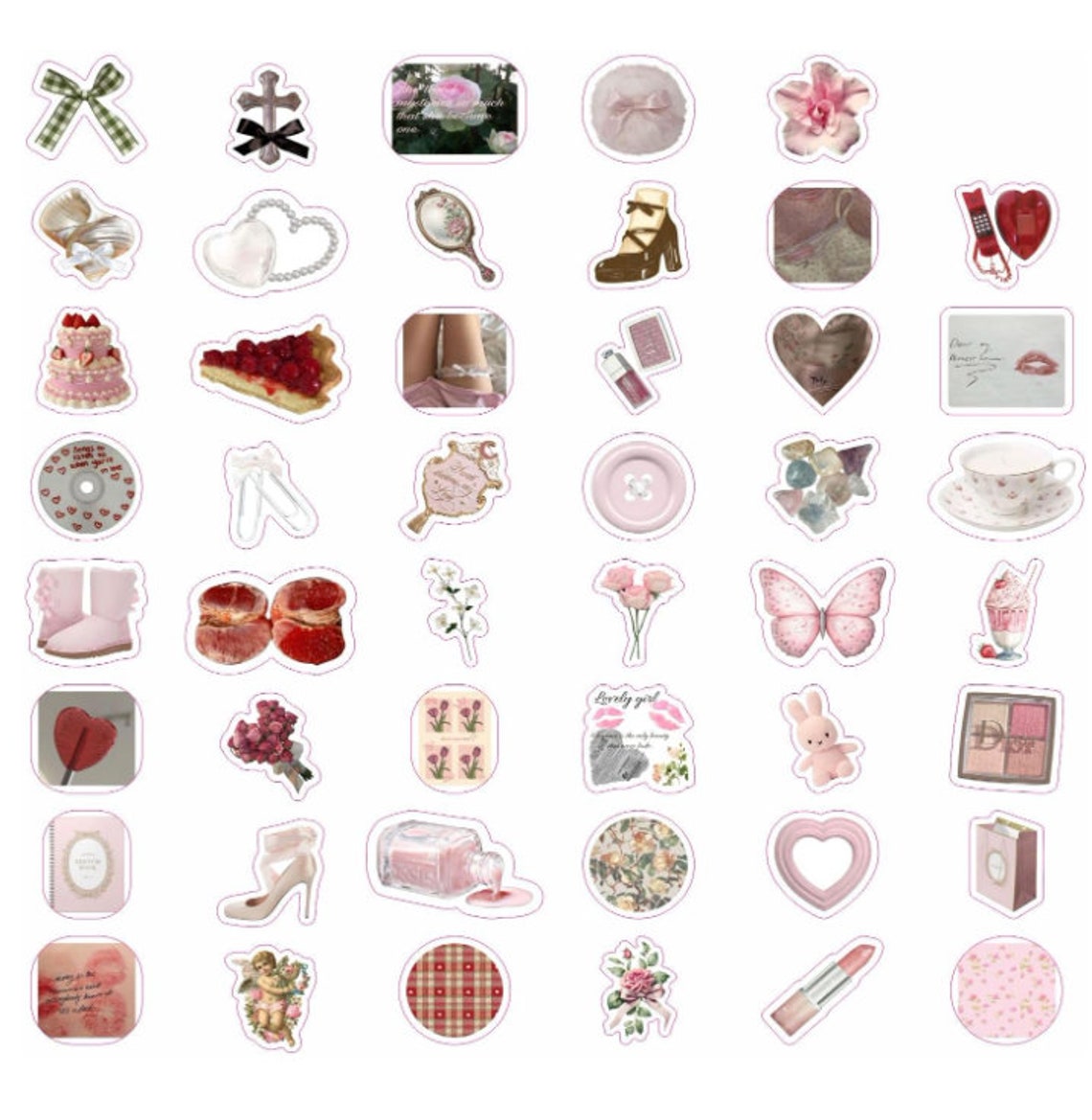 10-100 Coquette Aesthetic Stickers for Water Bottles Laptops - Etsy UK