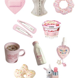 10-100 Coquette Aesthetic Stickers For Water Bottles, Laptops, Room