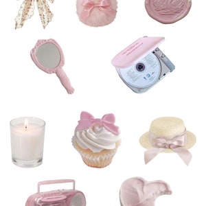 10-100 Coquette Aesthetic Stickers For Water Bottles, Laptops, Room