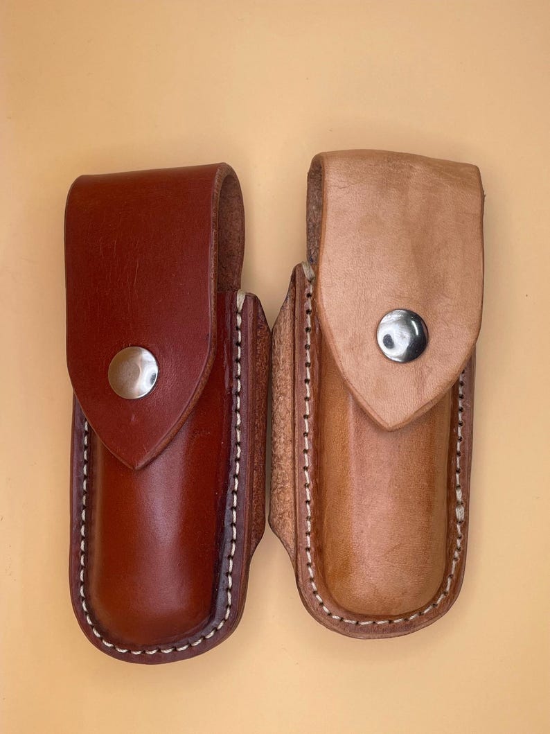 Leather Knife Sheath, Case Trapper, Knife Holster, for Double Blade ...