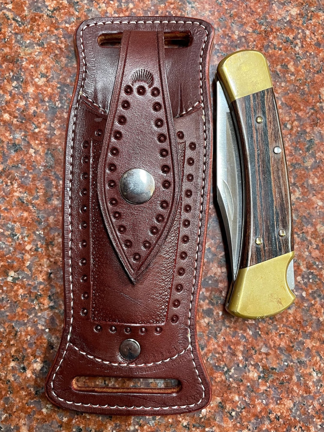 Horizontal Leather Knife Sheath for Buck 110 - Etsy