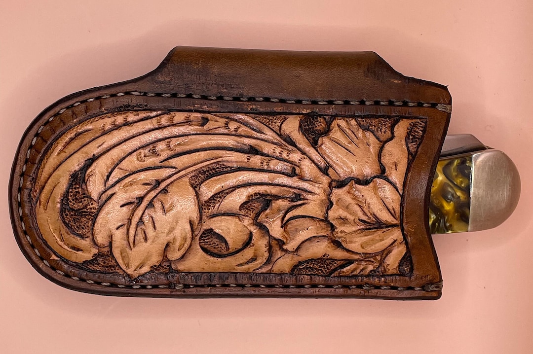 Case Trapper Sheath, Leather Knife Sheath, Knife Holster, Double Blade ...