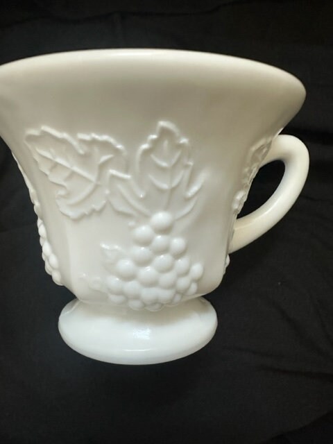 Vintage Milk Glass Snack Sets - Etsy