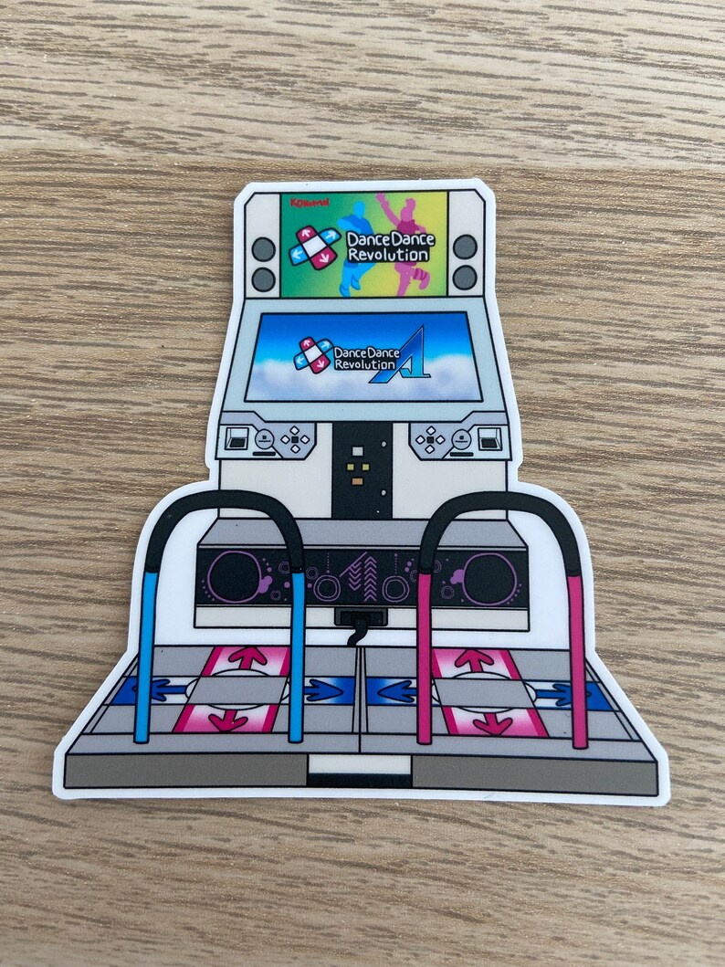 DDR A White Arcade Cabinet Sticker - Etsy