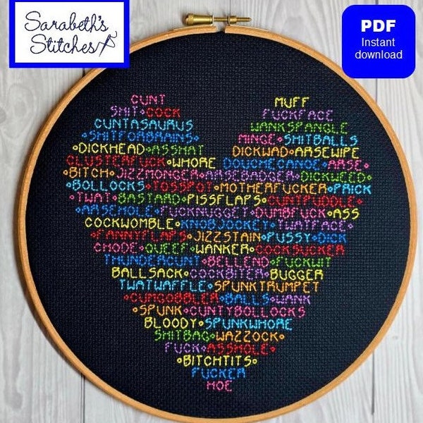 Profanity Embroidery - Etsy