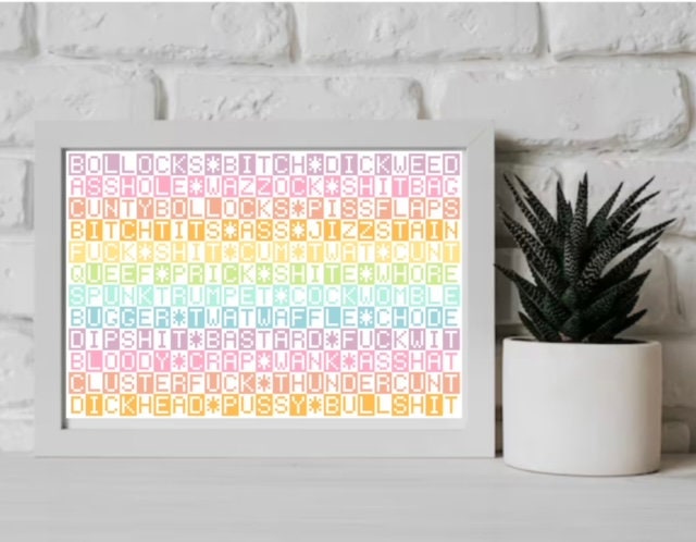 Sweary Squares Pastel Rainbow Cross Stitch Digital Pattern PDF - Etsy