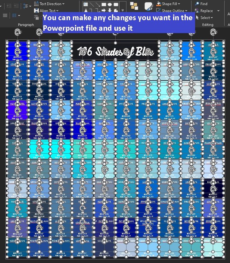212 Shades of Blue Color Palettes I Blue Color Bundle I Blue Color ...
