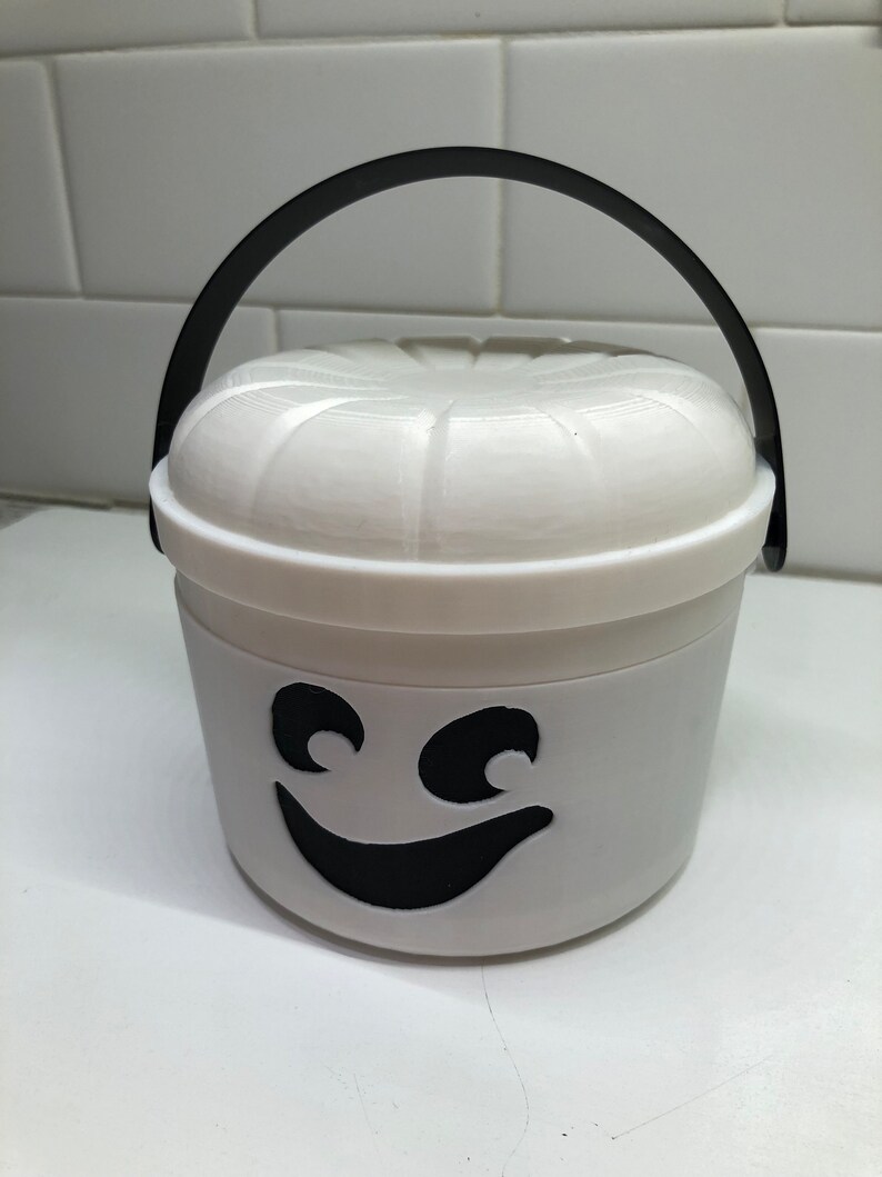 3D Printed Boo Buckets Halloween Retro Candy Dish Candy Bowl Ghost ...