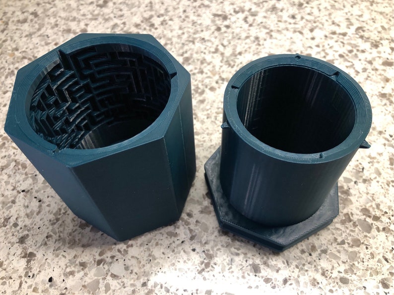 Customizable 3D Printed Maze Puzzle Box Choose Your Color and Add a ...