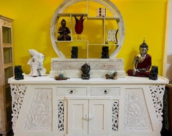 Wood Panel Sideboard, Cremone Bolt, Buffet, Handmade, Console, Rustic ...