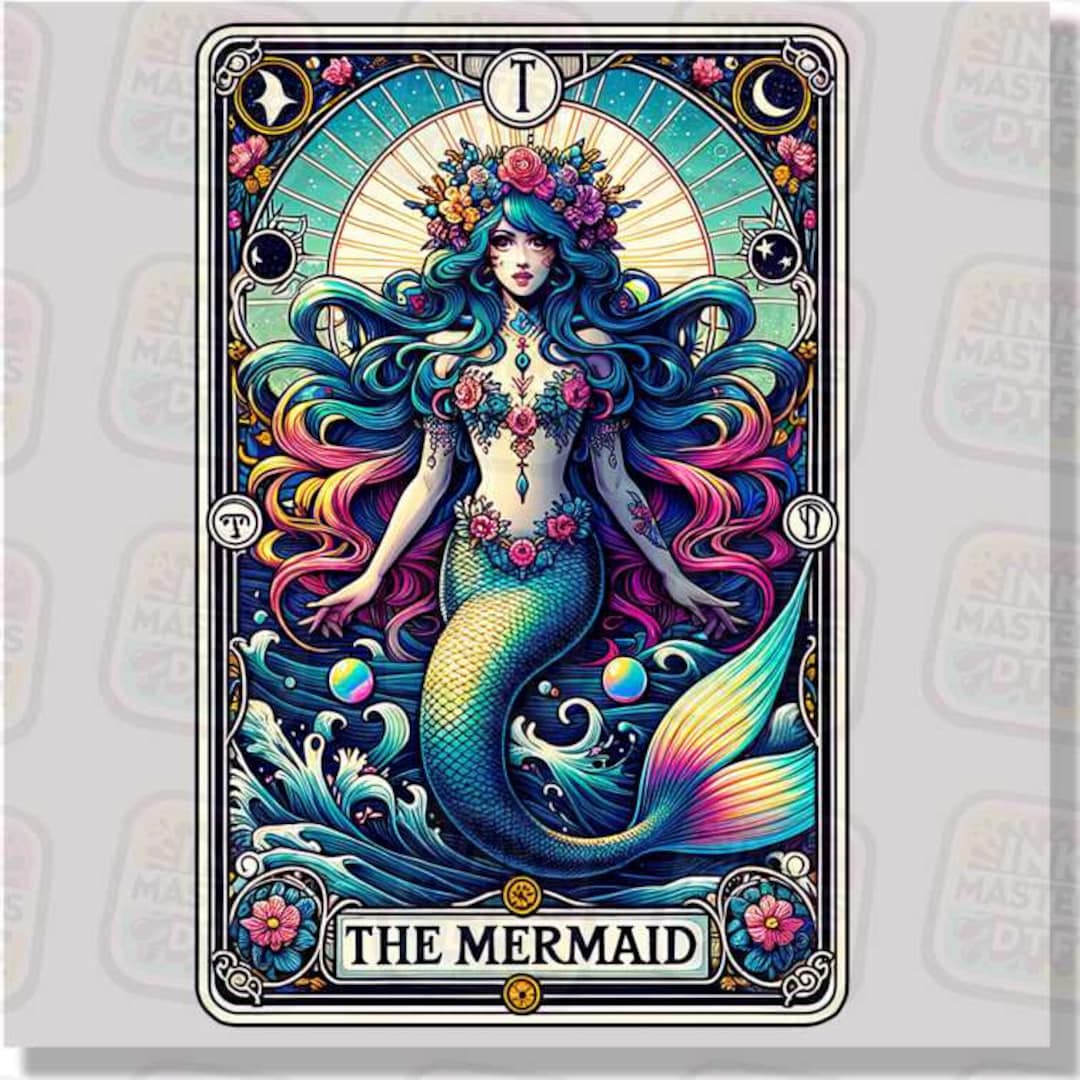 The Mermaid Tarot Card DTF Transfer - Etsy
