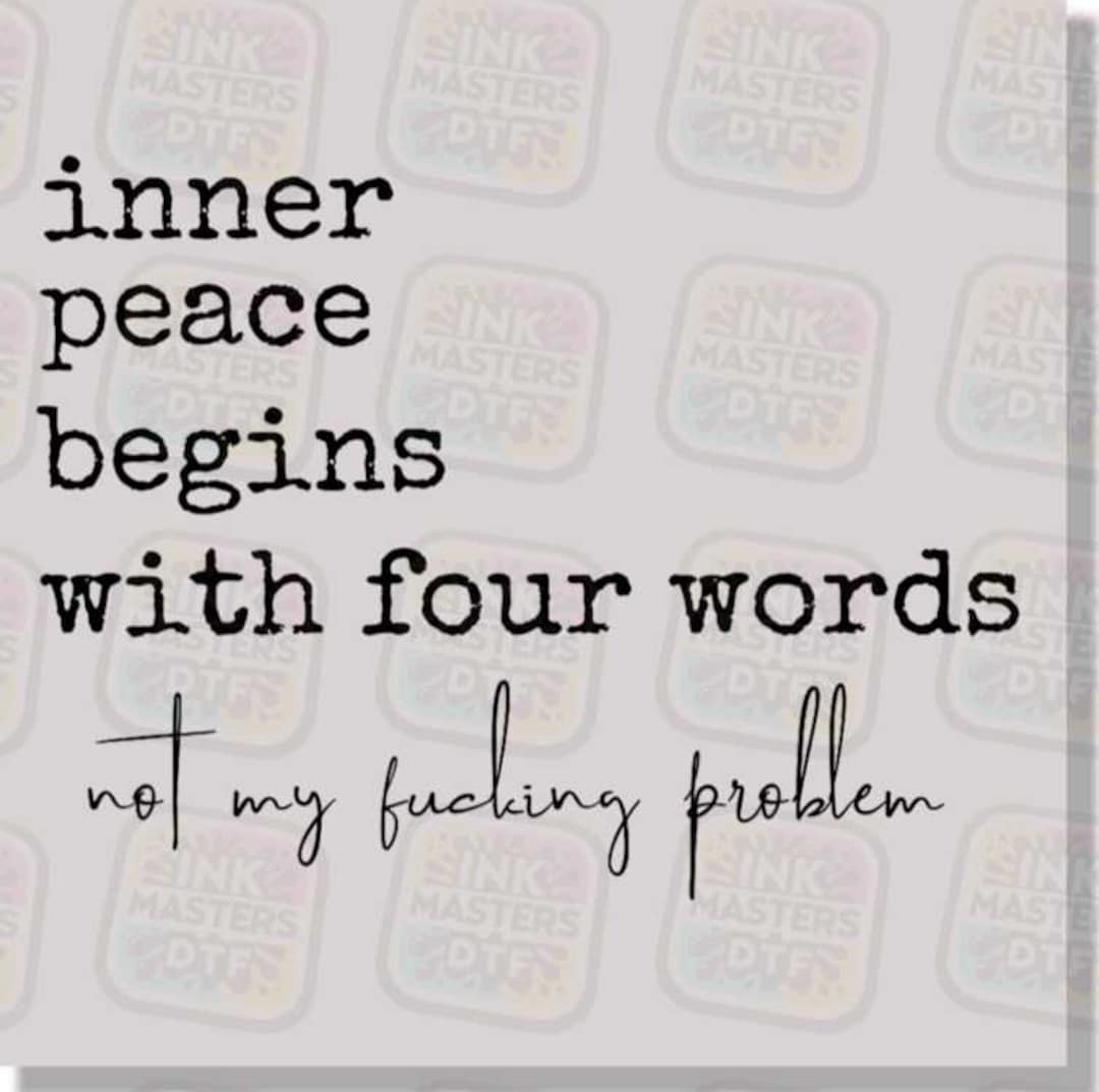 Inner Peace DTF Transfer - Etsy