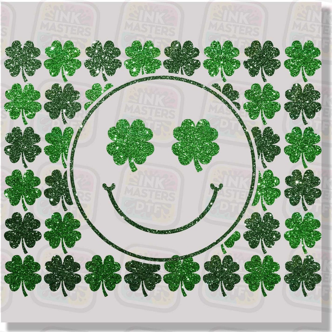 St. Patricks Clover Smile DTF Transfer - Etsy