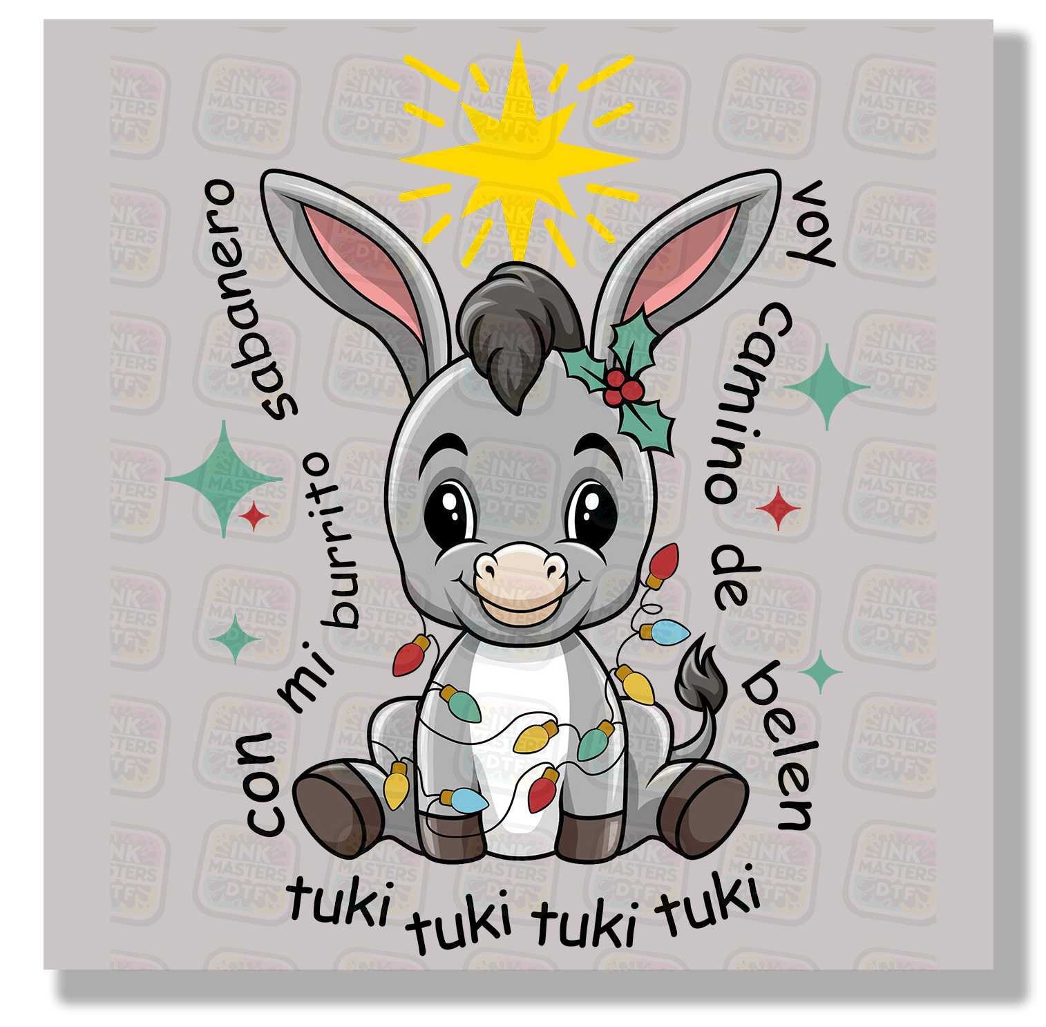 Con Mi Burrito Sabanero Voy Camino De Belen DTF Transfer - Etsy