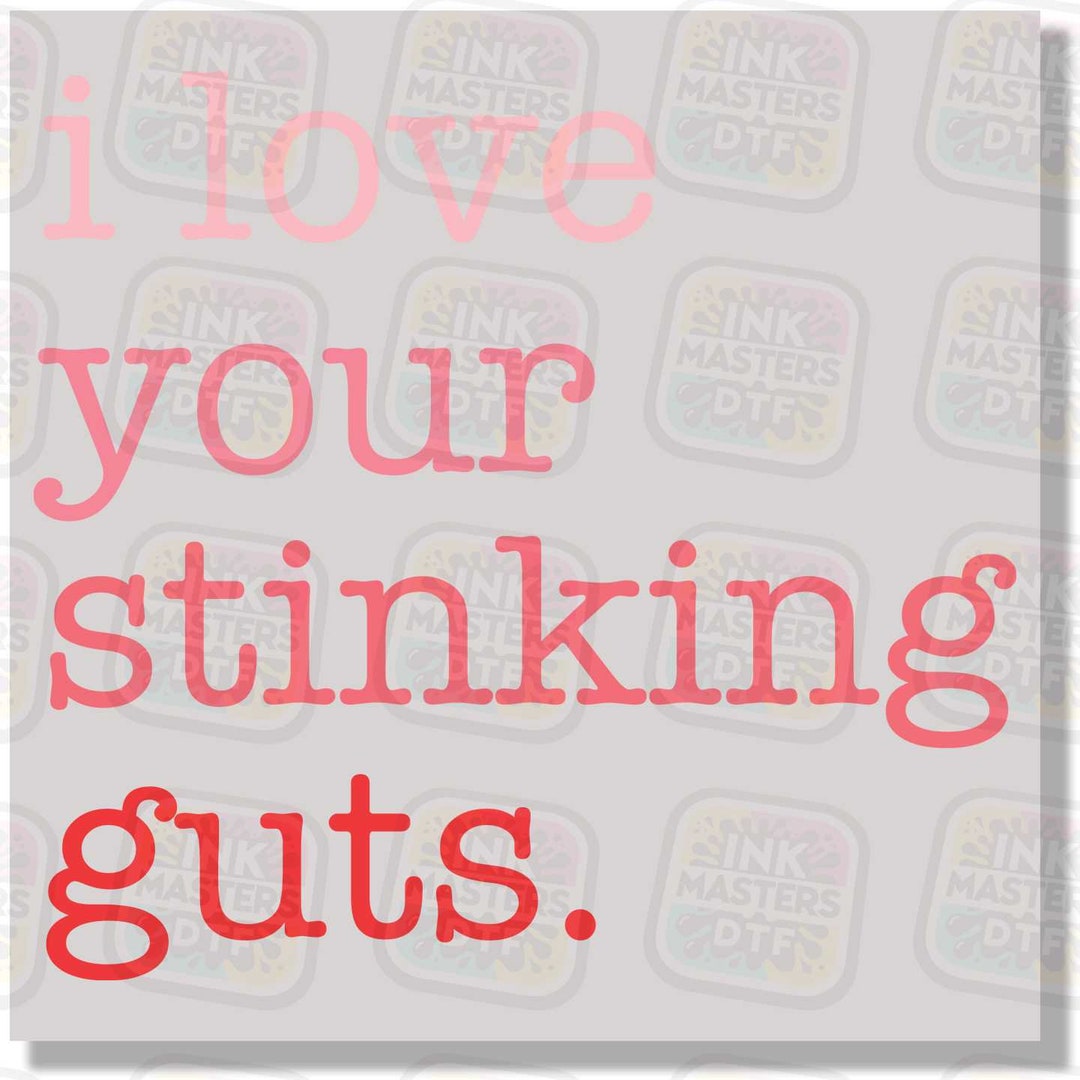I Love Your Stinking Guts Funny Valentines DTF DTF Transfer Valentines ...