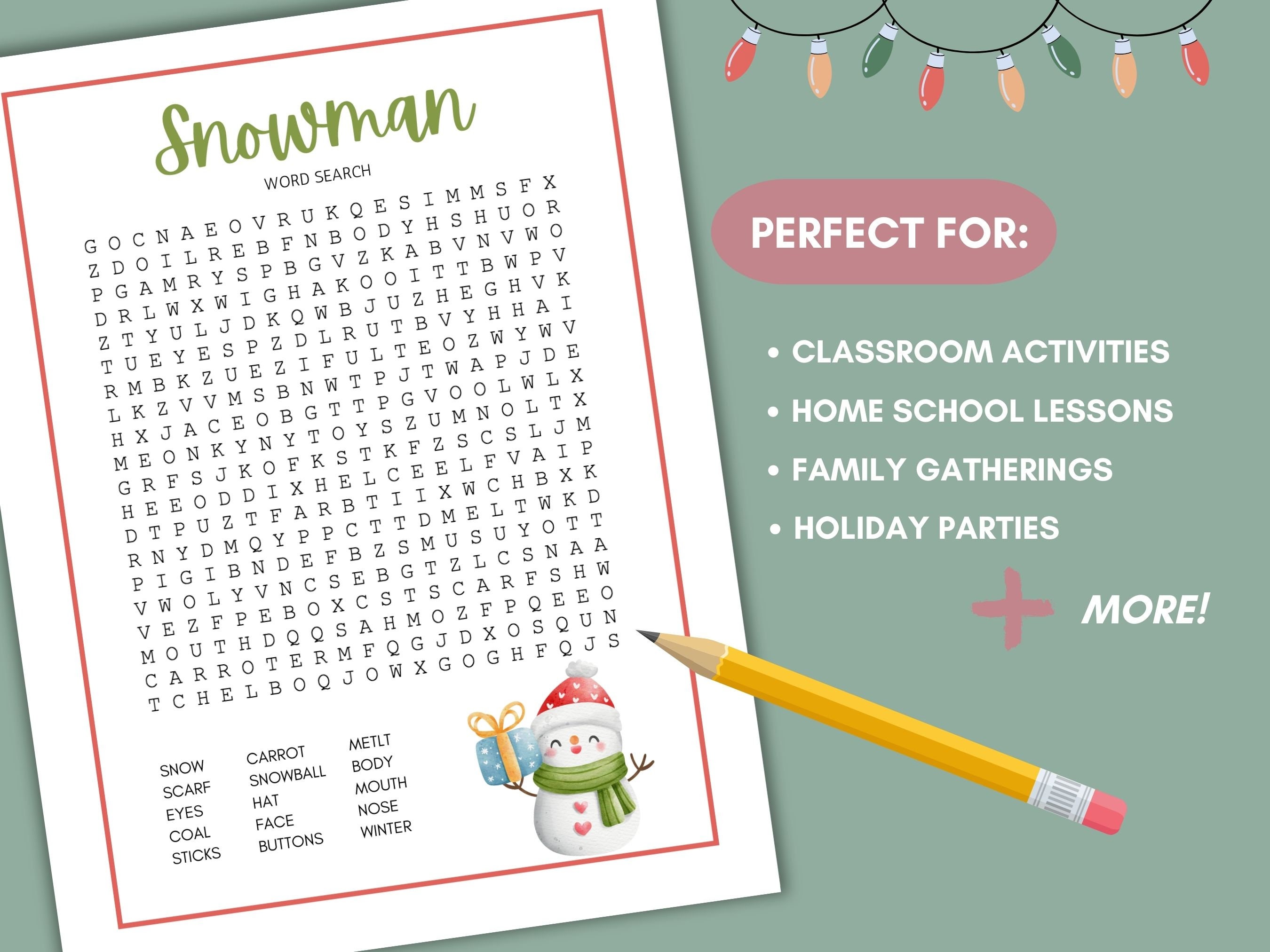 Christmas Word Search Bundle, Holiday Word Searches, Nativity Word ...