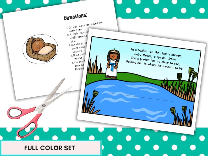 Baby Moses Bible Craft for Kids, Old Testament Bible Story for Kids ...