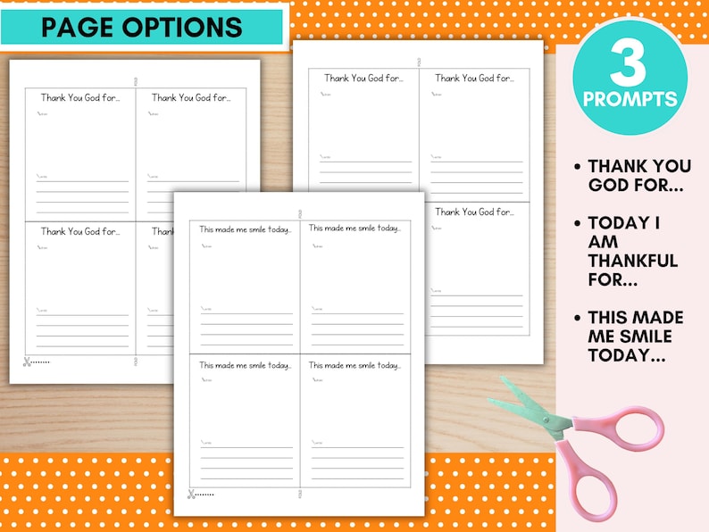 Printable Gratitude Journal Mini Book, Sunday School Craft (PDF) - Etsy
