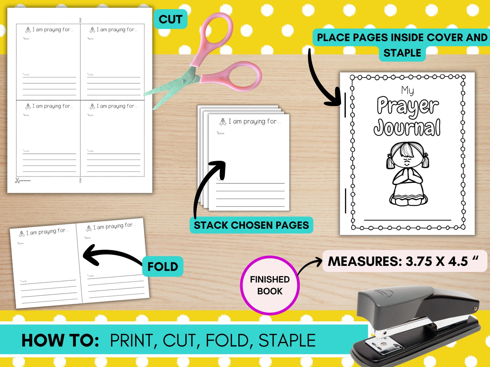 Printable Prayer Journal Mini Book for Kids, Prayer Activity for Kids ...