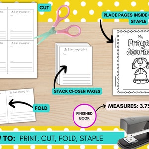 Printable Prayer Journal Mini Book for Kids, Prayer Activity for Kids ...