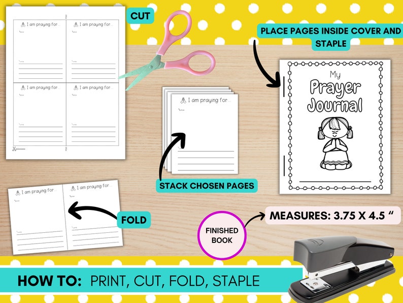 Printable Prayer Journal Mini Book, Kids' Craft Activity (PDF) - Etsy